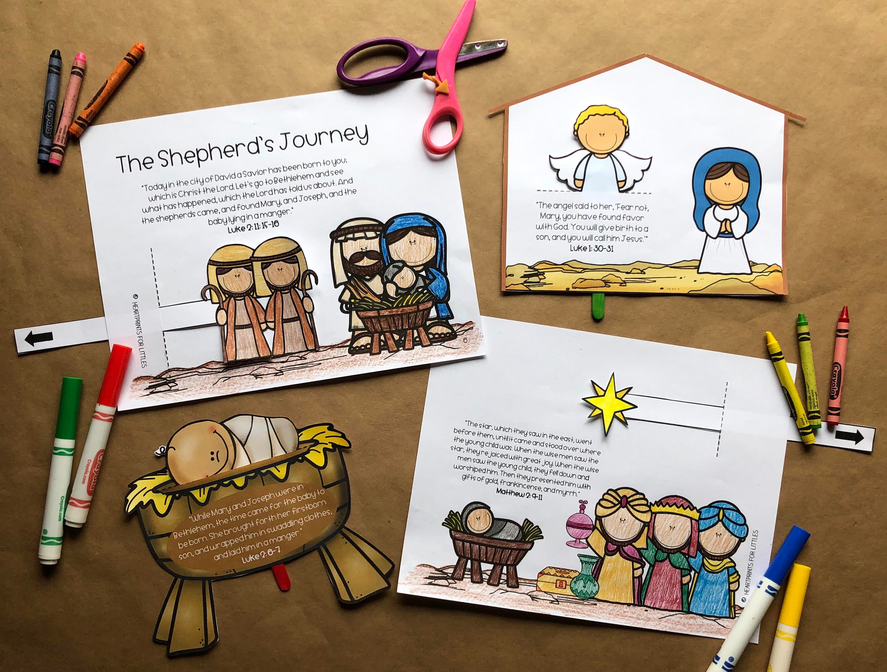 New Testament Bible Story Crafts-Set 1 Nativity Edition | Etsy
