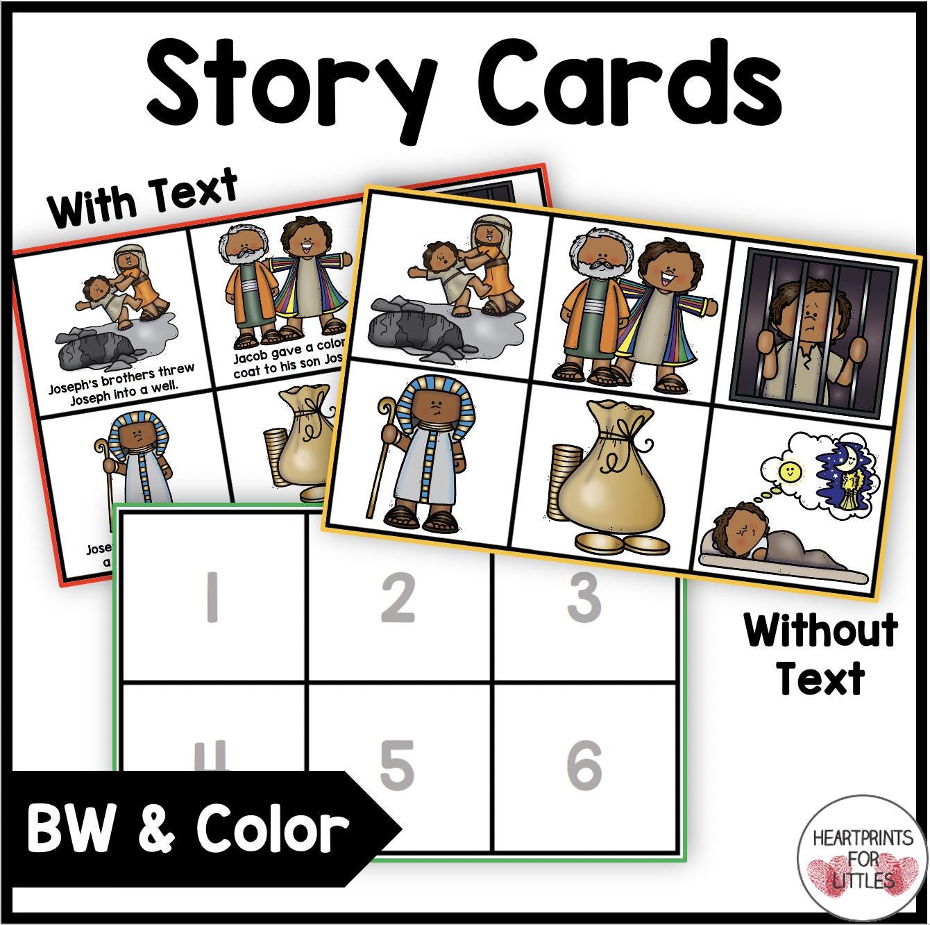 Story of Joseph Bible Story Sequencing Activities (digital Download) - Etsy