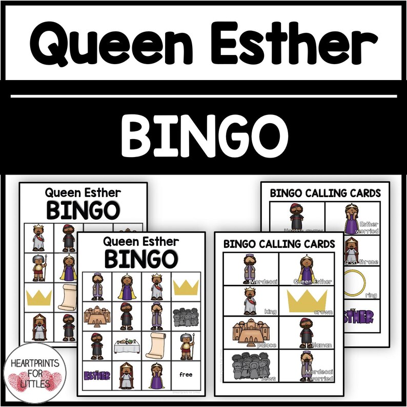 Queen Esther Bible Story Games, Bingo, Memory Match, Scavenger Hunt ...