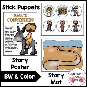 Saul's Conversion Bible Story Retelling Activities for Kids, Homeschool ...