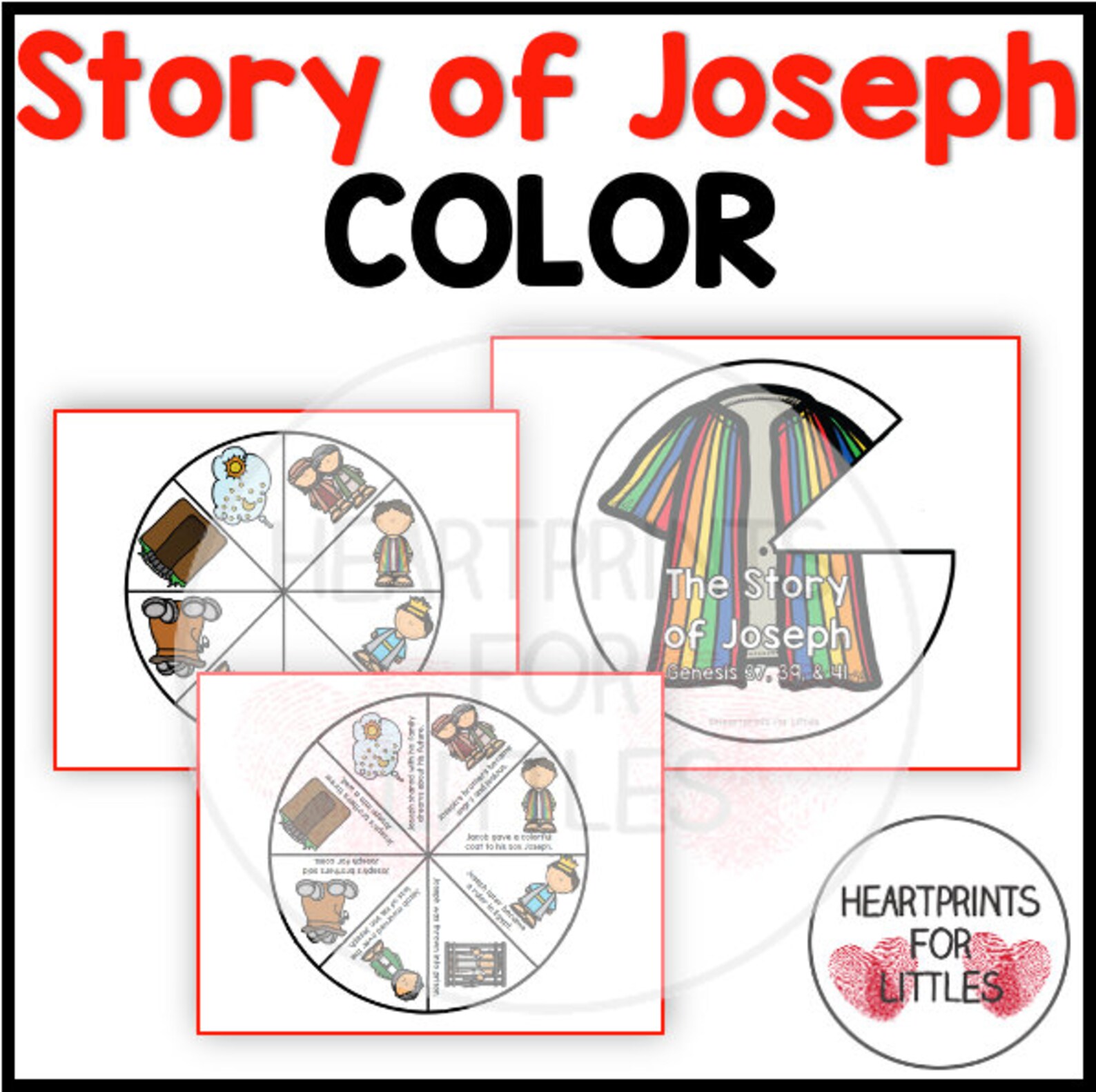The Story of Joseph Bible Story Wheel, Bible Story Craft, Sunday School ...