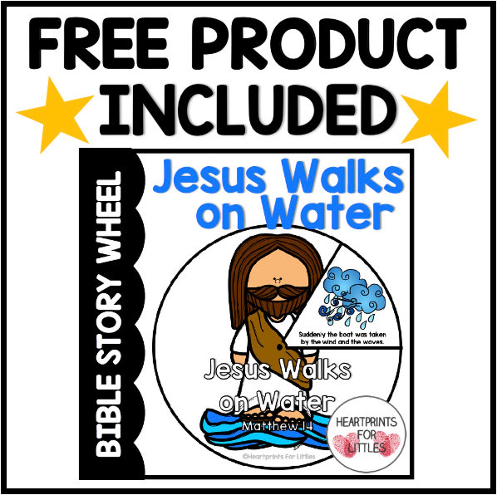 Jesus Walks on Water Bible Story Bundle 5-day Bible Lesson - Etsy