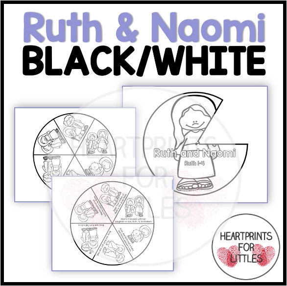 Ruth and Naomi Bible Story Wheel, Bible Story Craft, Sunday School ...