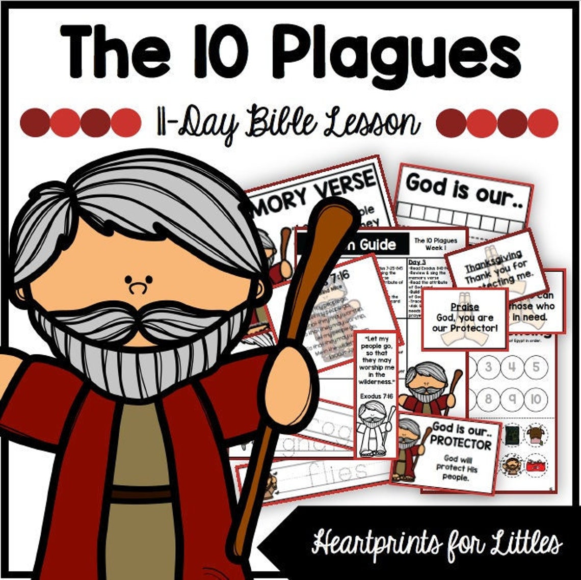 Moses and the 10 Plagues 11-day Bible Lesson Homeschool - Etsy