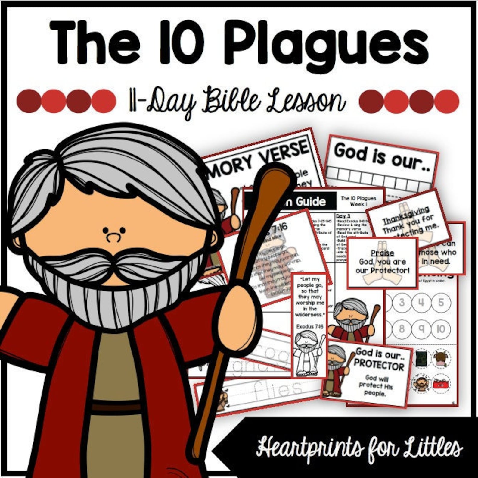 Moses and the 10 Plagues 11-day Bible Lesson Homeschool - Etsy