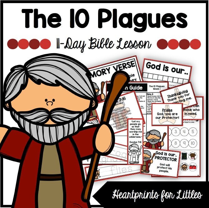 Moses and the 10 Plagues 11-day Bible Lesson Homeschool - Etsy