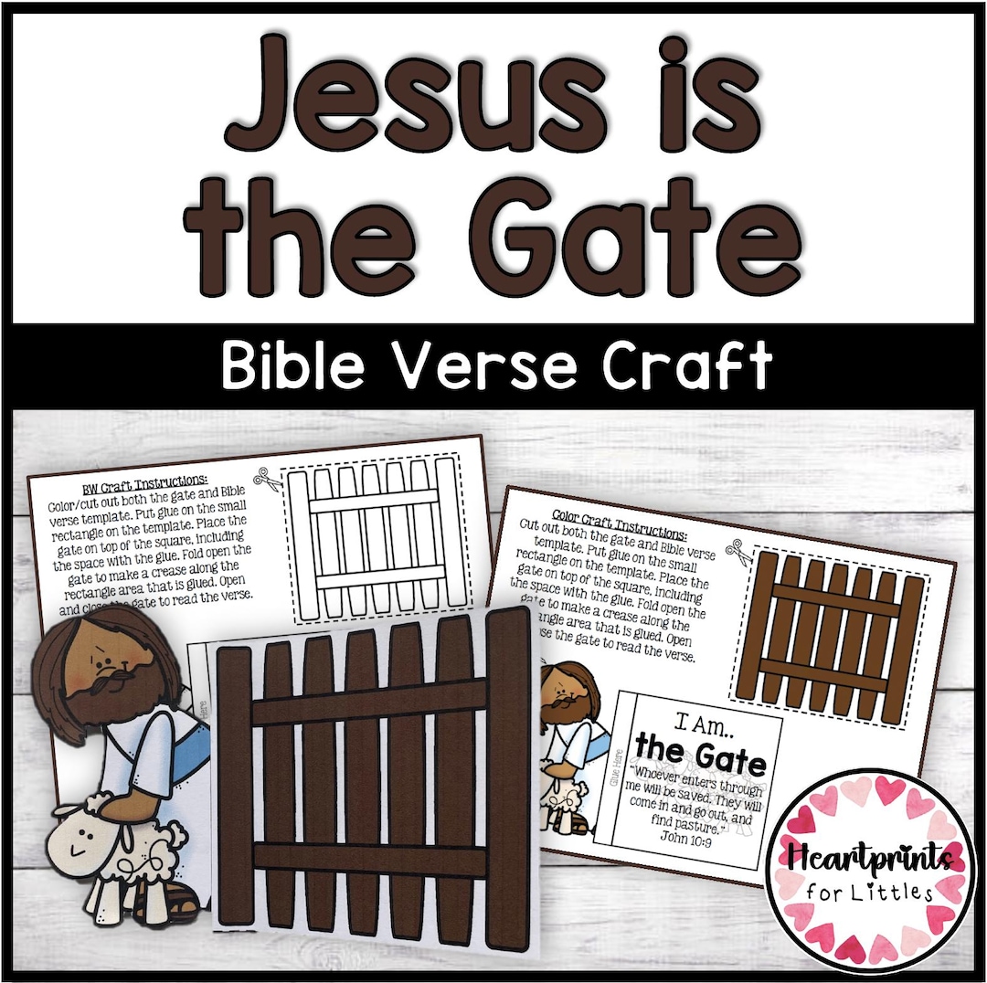 Jesus is the Gate Craft, Sunday School Activity (digital Download) - Etsy