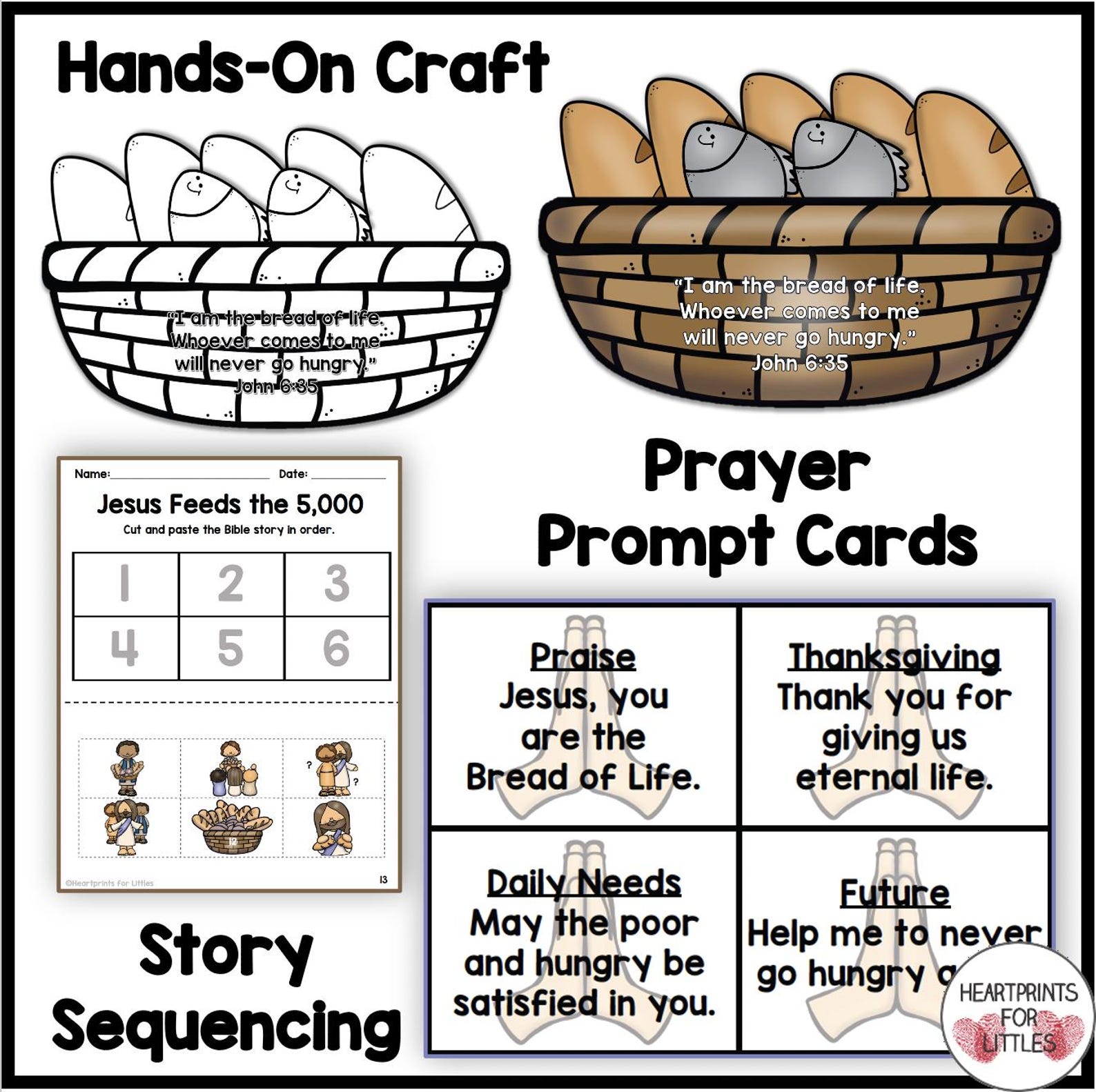 Jesus Feeds 5,000 Bible Lesson, John 6, Homeschool & Sunday School ...