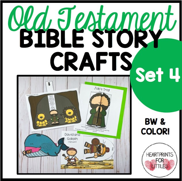 Old Testament Bible Story Crafts-set 4 Bible Crafts - Etsy