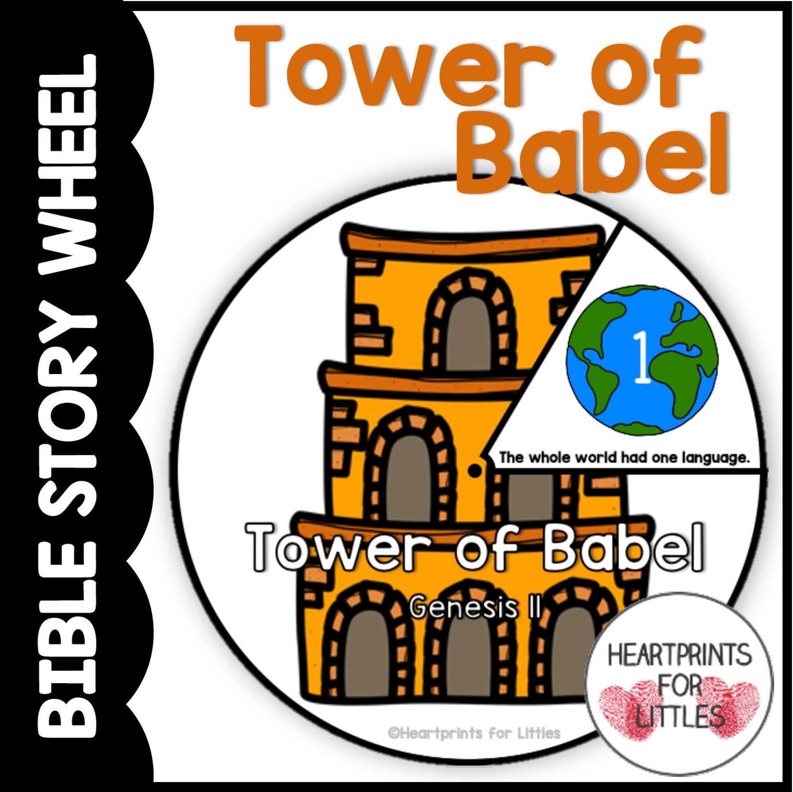 Tower of Babel Bible Story Wheel, Genesis 11, Bible Craft, Sunday ...