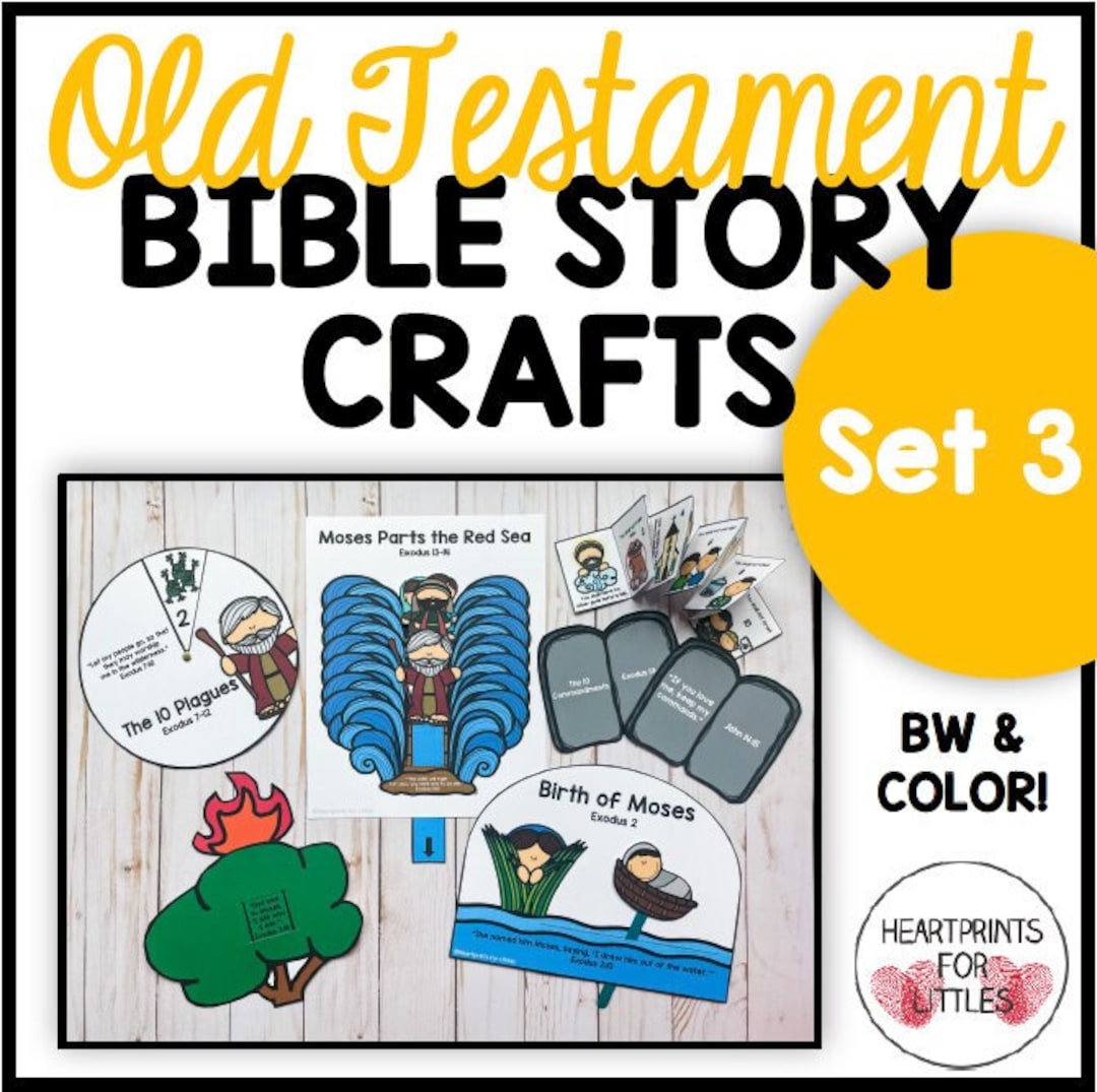Old Testament Bible Story Crafts, Moses Bible Story Crafts: Set 3 ...