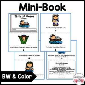 Birth of Moses Bible Story Sequencing Activities for Kids, Homeschool ...