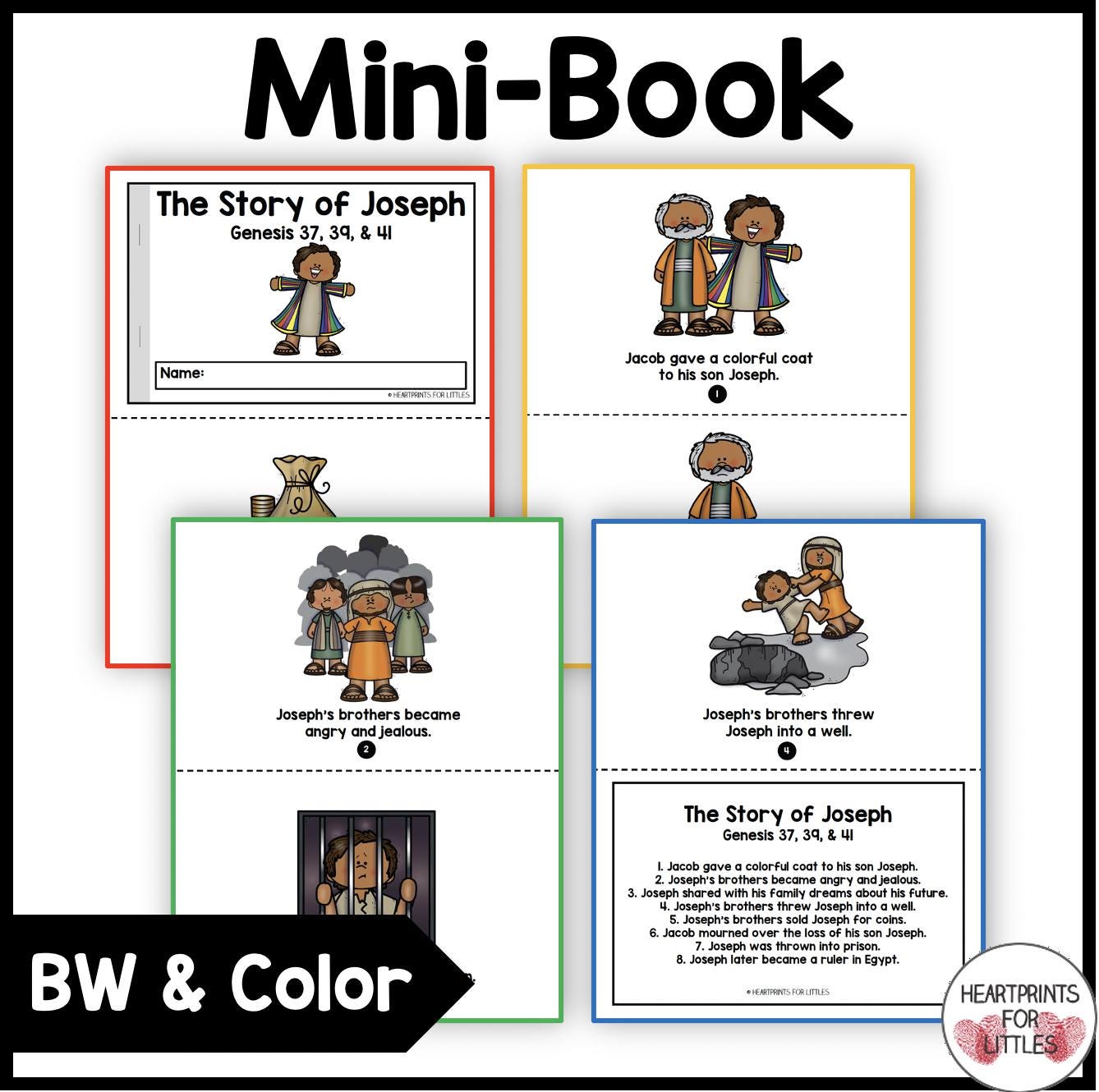 Story of Joseph Bible Story Sequencing Activities (digital Download) - Etsy