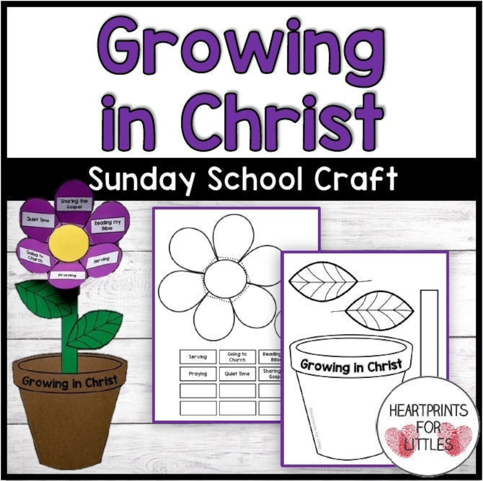 Growing in Christ Craft for Kids Sunday School Craft - Etsy UK