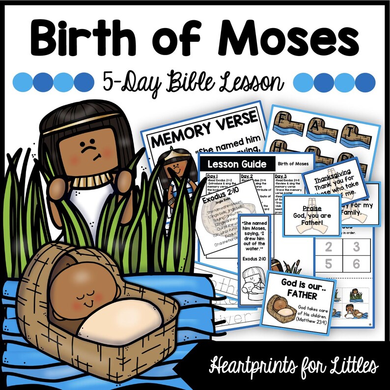 Moses Bible Lesson Bundle, Activities & Crafts (digital Download) - Etsy
