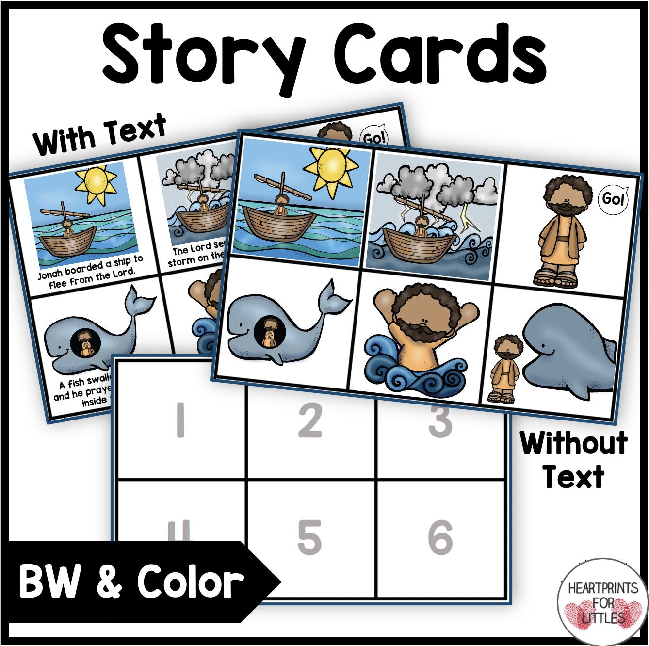 Jonah and the Whale Bible Story Sequencing Activities (digital Download ...