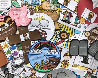 Bible Activity Bundle Homeschool Printable Sunday School - Etsy
