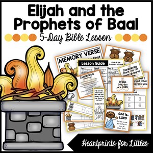 Elijah and the Prophets of Baal Bible Story Bundle, Bible Story ...