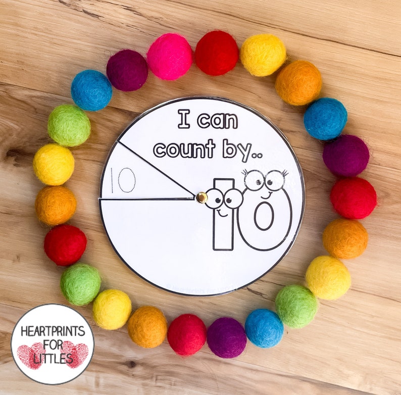 Skip Counting Number Wheels, Elementary Math Printable (digital ...