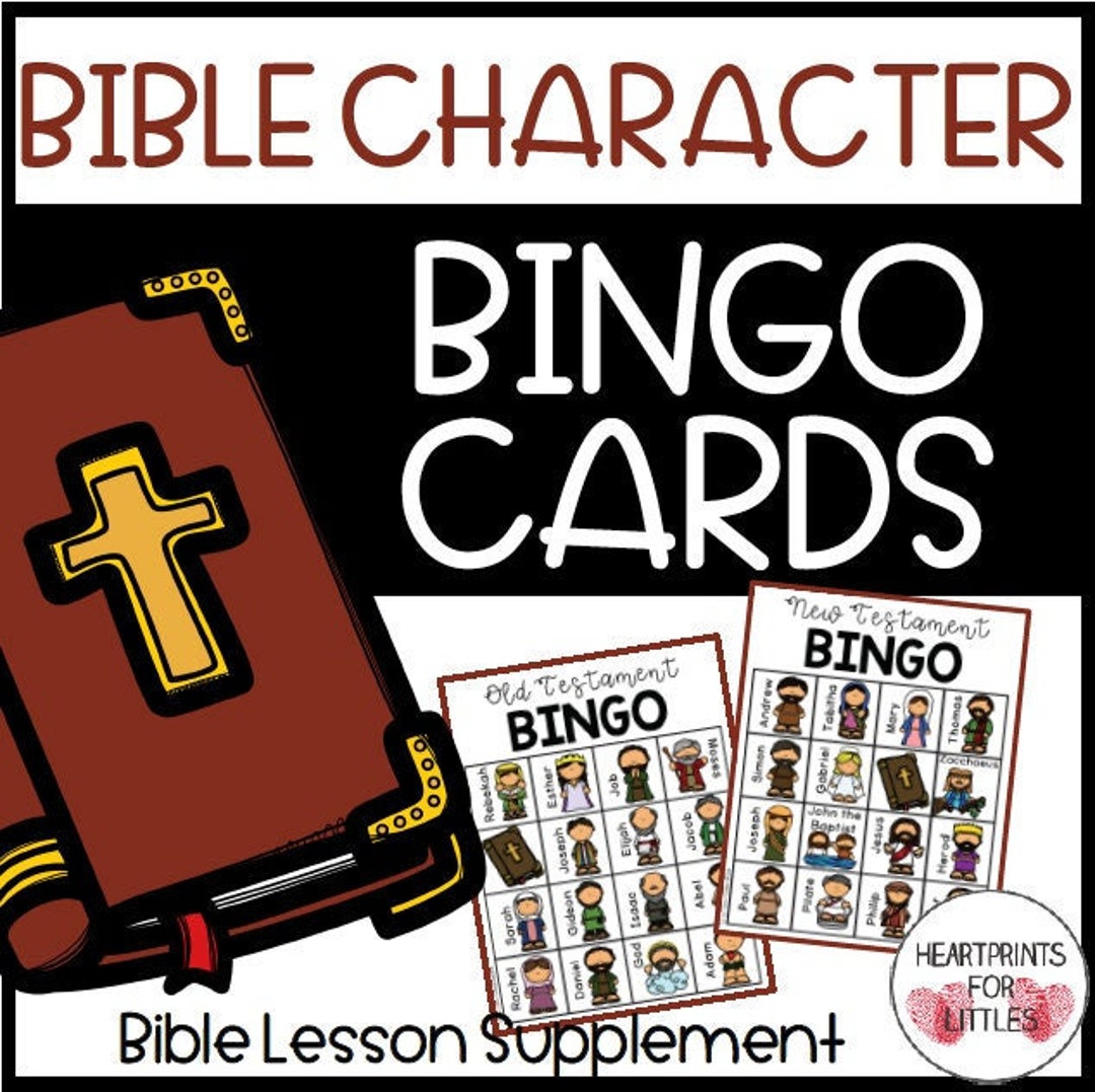 Bible Character Bingo Cards Bible Game Sunday School Game - Etsy