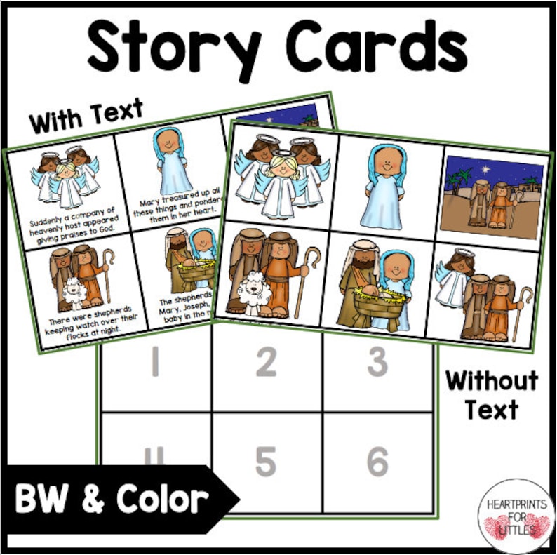 The Shepherds Bible Story Sequencing Activities for Kids the - Etsy