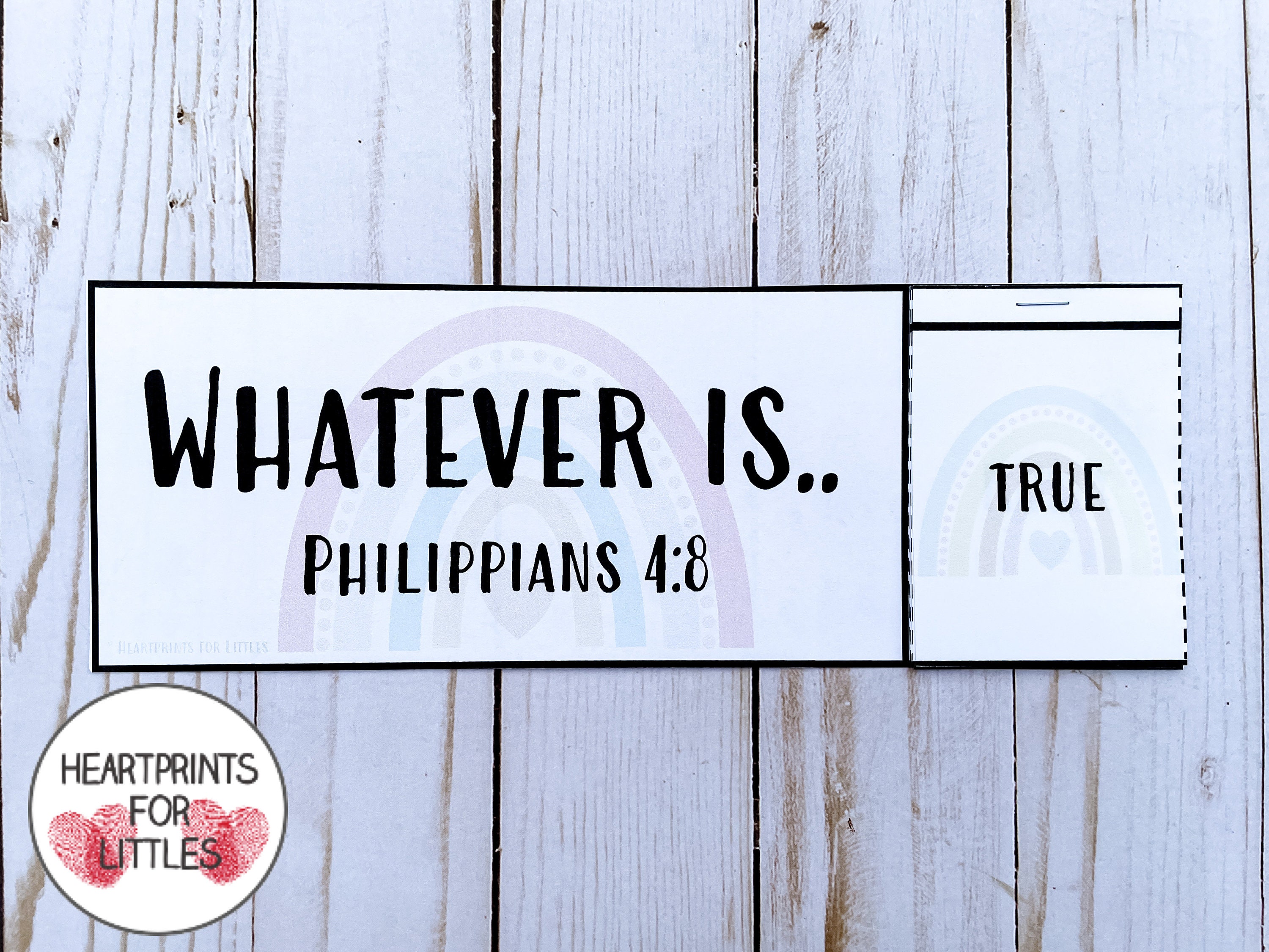 Philippians 4:8 Bible Verse Flip Book Bible Verse - Etsy