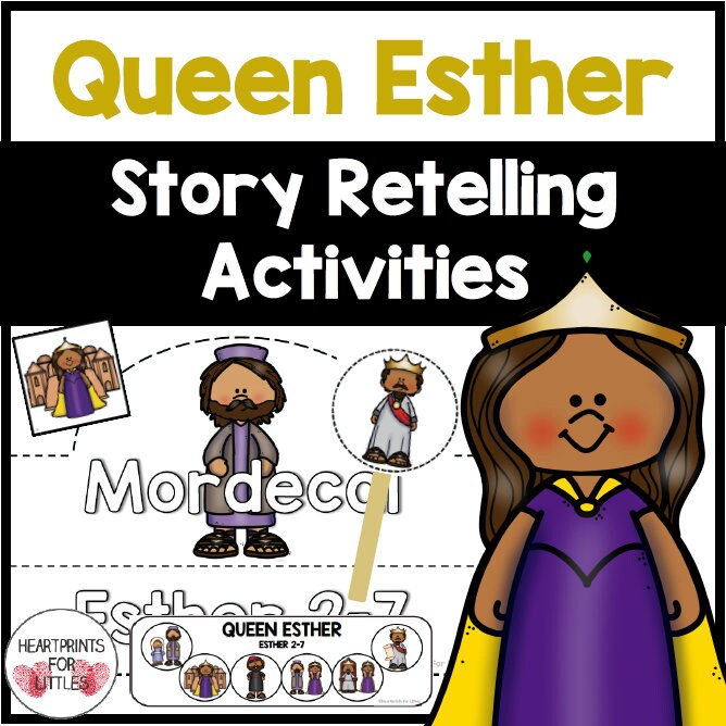 Queen Esther Bible Story Retelling Activities for Kids the - Etsy