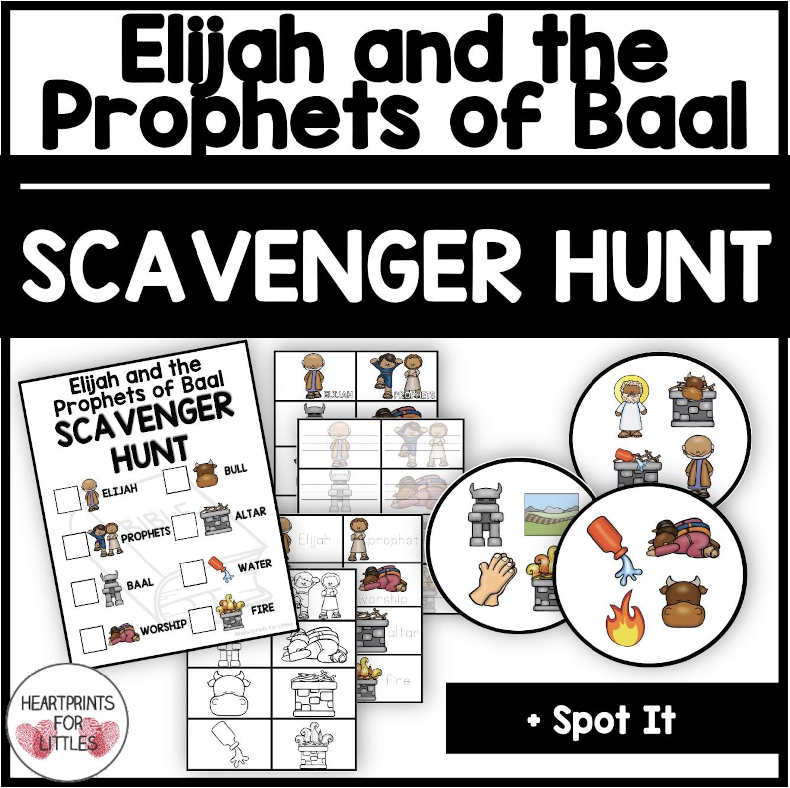 Elijah and the Prophets of Baal Bible Games, Bingo, Memory Match, Word ...