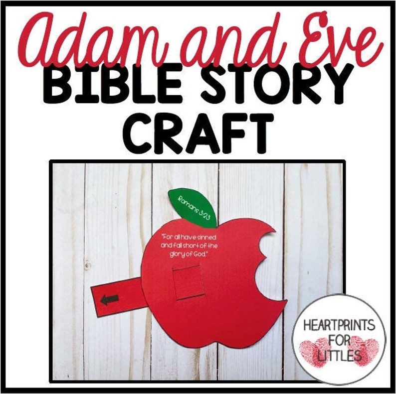Adam and Eve Bible Craft for Kids the Fall Sunday School - Etsy