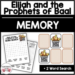 Elijah and the Prophets of Baal Bible Games, Bingo, Memory Match, Word ...