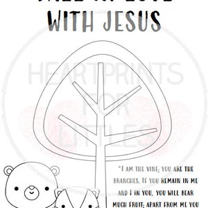 Fall in Love With Jesus Crafts for Kids, Fall Christian Crafts, Finger ...