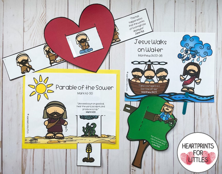 New Testament Bible Story Crafts-set 3 Bible Crafts - Etsy