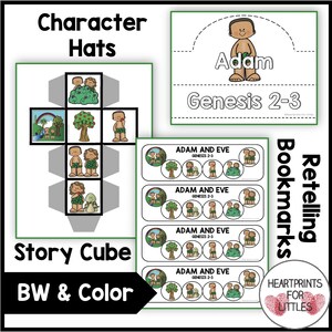 Adam and Eve Bible Story Retelling Activities, the Garden of Eden ...