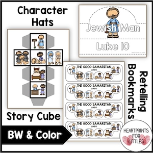 The Good Samaritan Bible Story Retelling Activities (digital Download ...