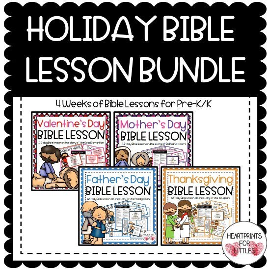 Holiday Bible Lesson Bundle 4 Weeks of Bible Lessons for - Etsy