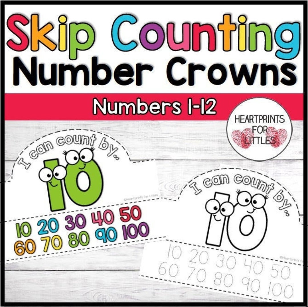 Skip Counting Number Crowns, Math Activity Printable (digital Download ...