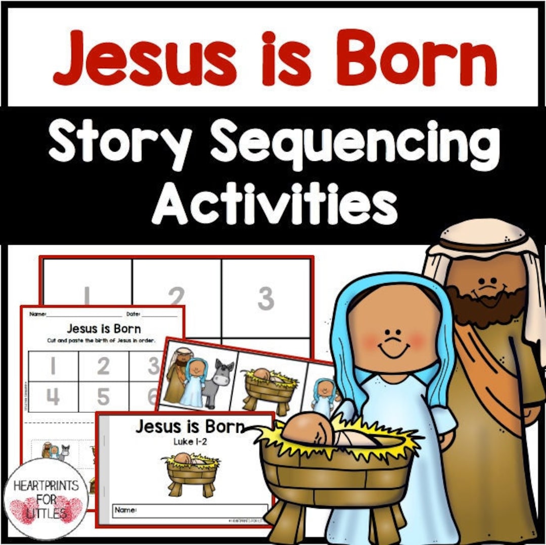Birth of Jesus Bible Story Sequencing Activities (digital Download) - Etsy