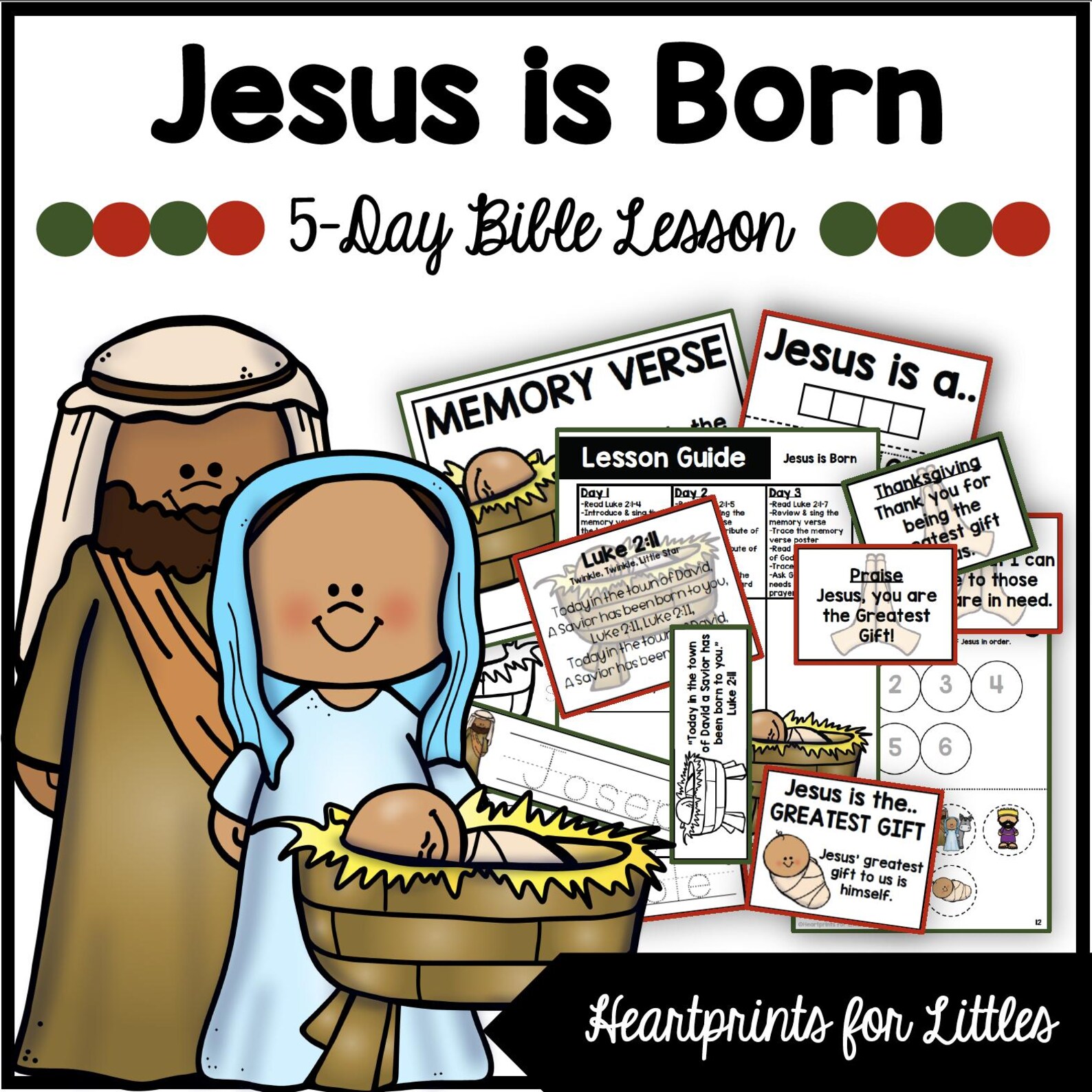 Christmas Bible Lesson Bundle, the Nativity, Bible Activities and ...