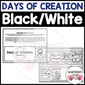 7 Days of Creation Flip Book, Bible Story Booklet, Sunday School ...