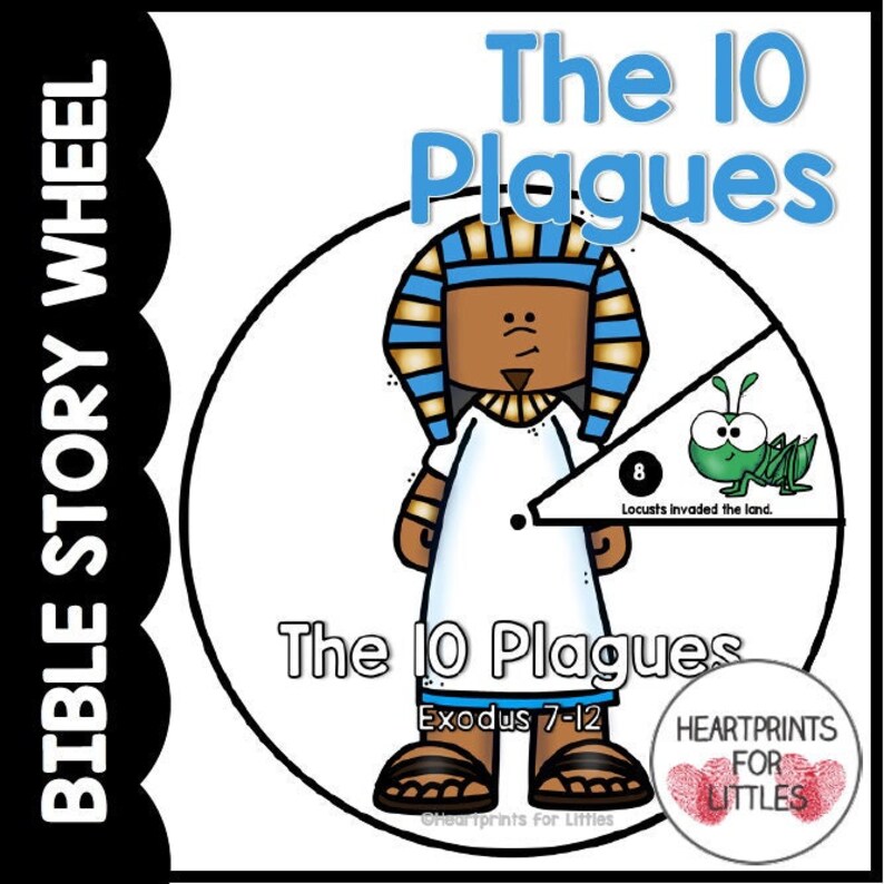 The 10 Plagues of Egypt Bible Story Wheel, Bible Story Craft, Sunday ...