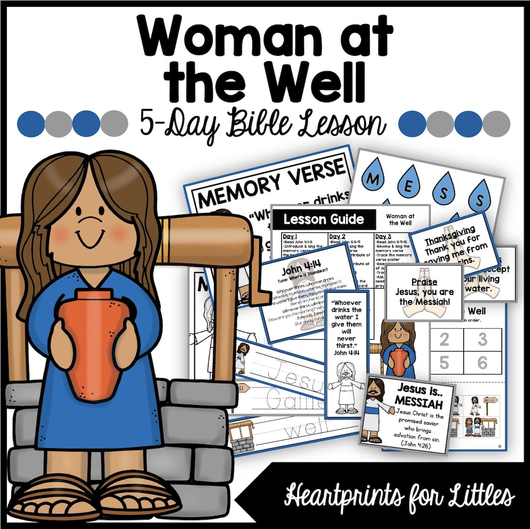Jesus and the Samaritan Woman at the Well Bible Lesson, Living Water ...