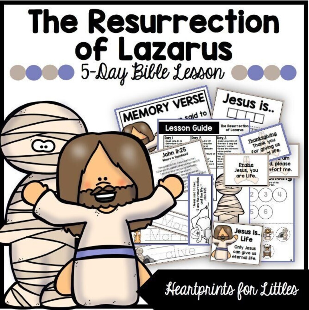 The Death and Resurrection of Lazarus 5-day Bible Lesson, Homeschool ...