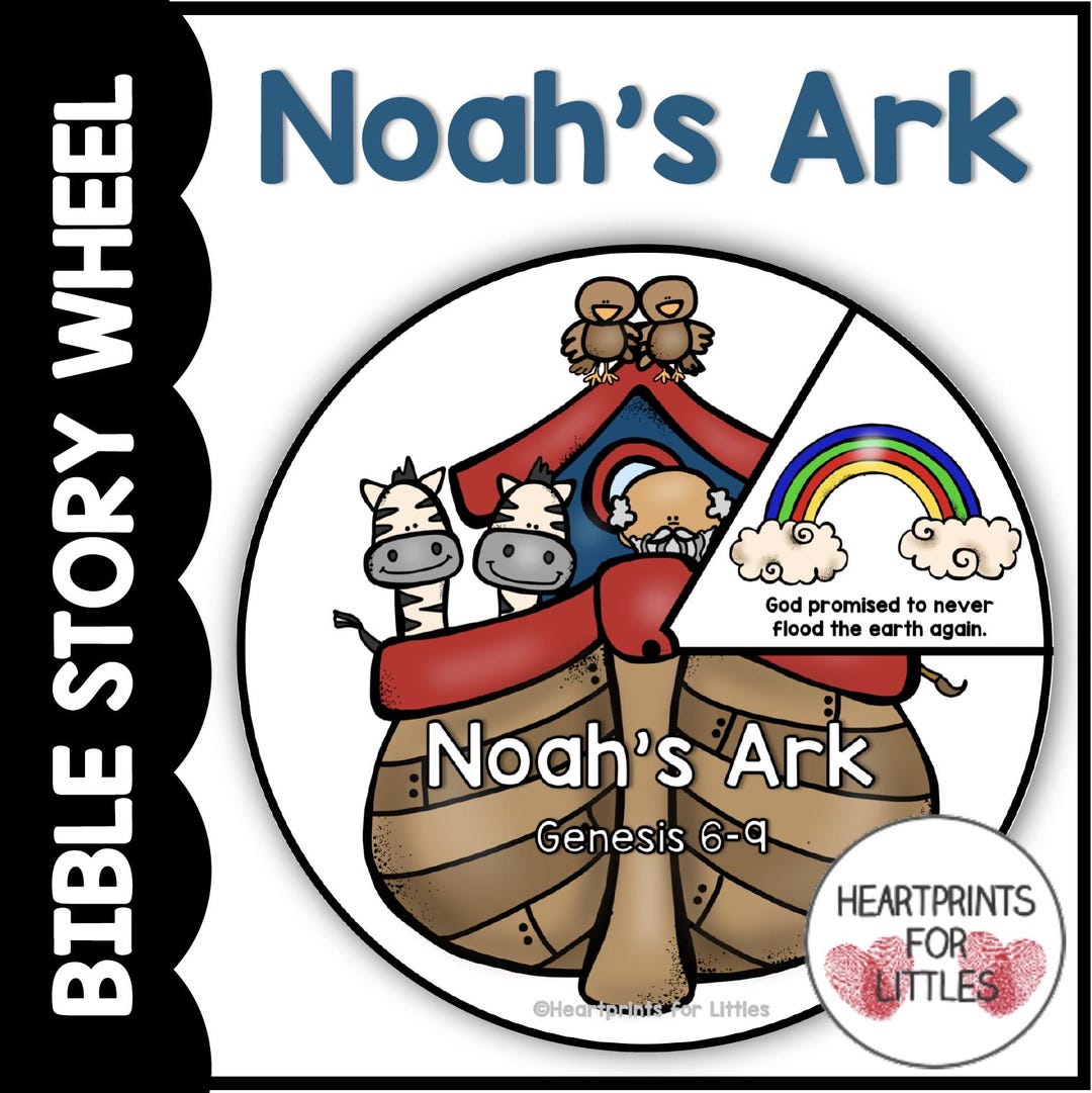 Noah's Ark Bible Story Wheel, Bible Craft, Sunday School Activity ...
