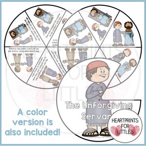 The Parable of the Unforgiving Servant Bible Story Wheel, Bible Craft ...