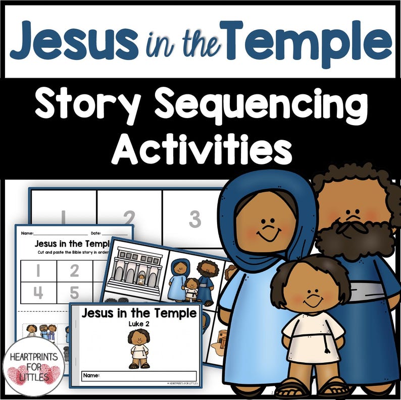 Jesus in the Temple Bible Story Bundle, Bible Story Activities, 1 FREE ...