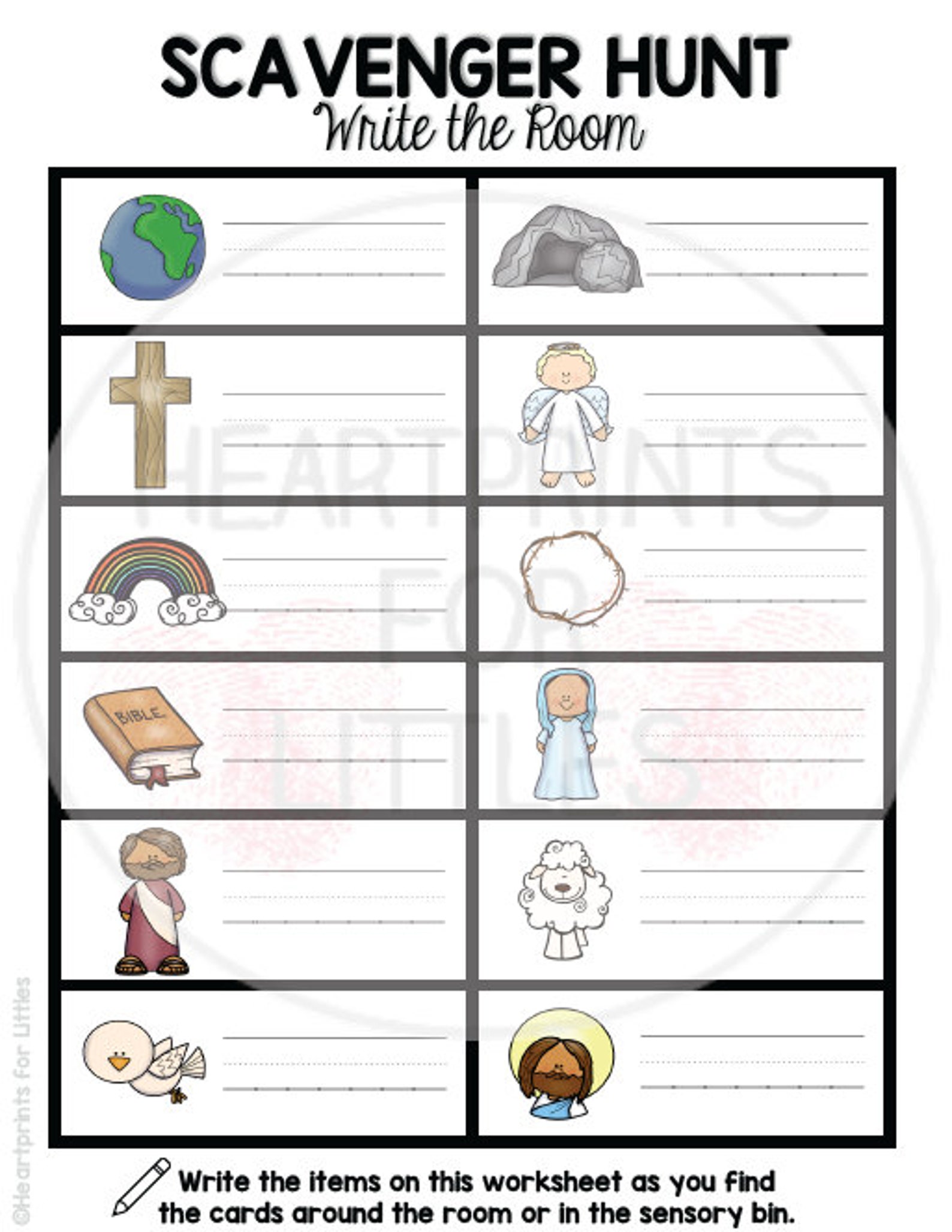 Bible Scavenger Hunt Game, Sunday School Game and Activity (digital ...