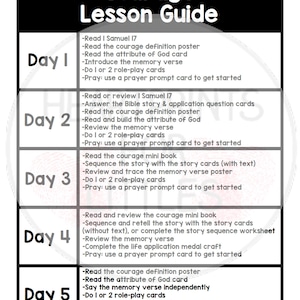Courage Bible Lesson & Activities, Building Biblical Character ...