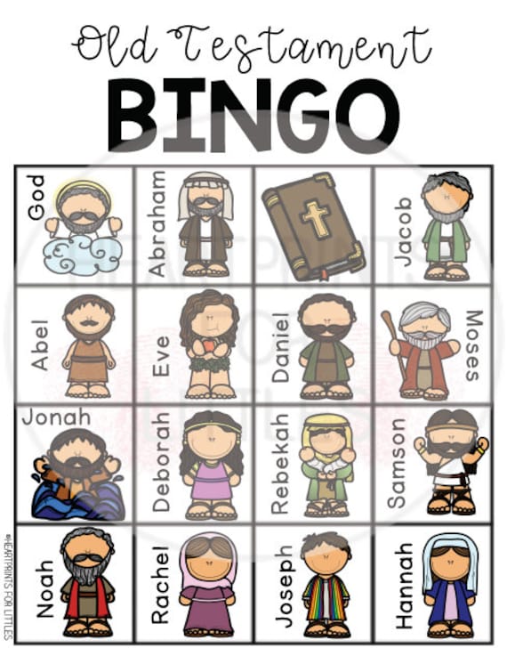 Antique Bible Card Game Characters