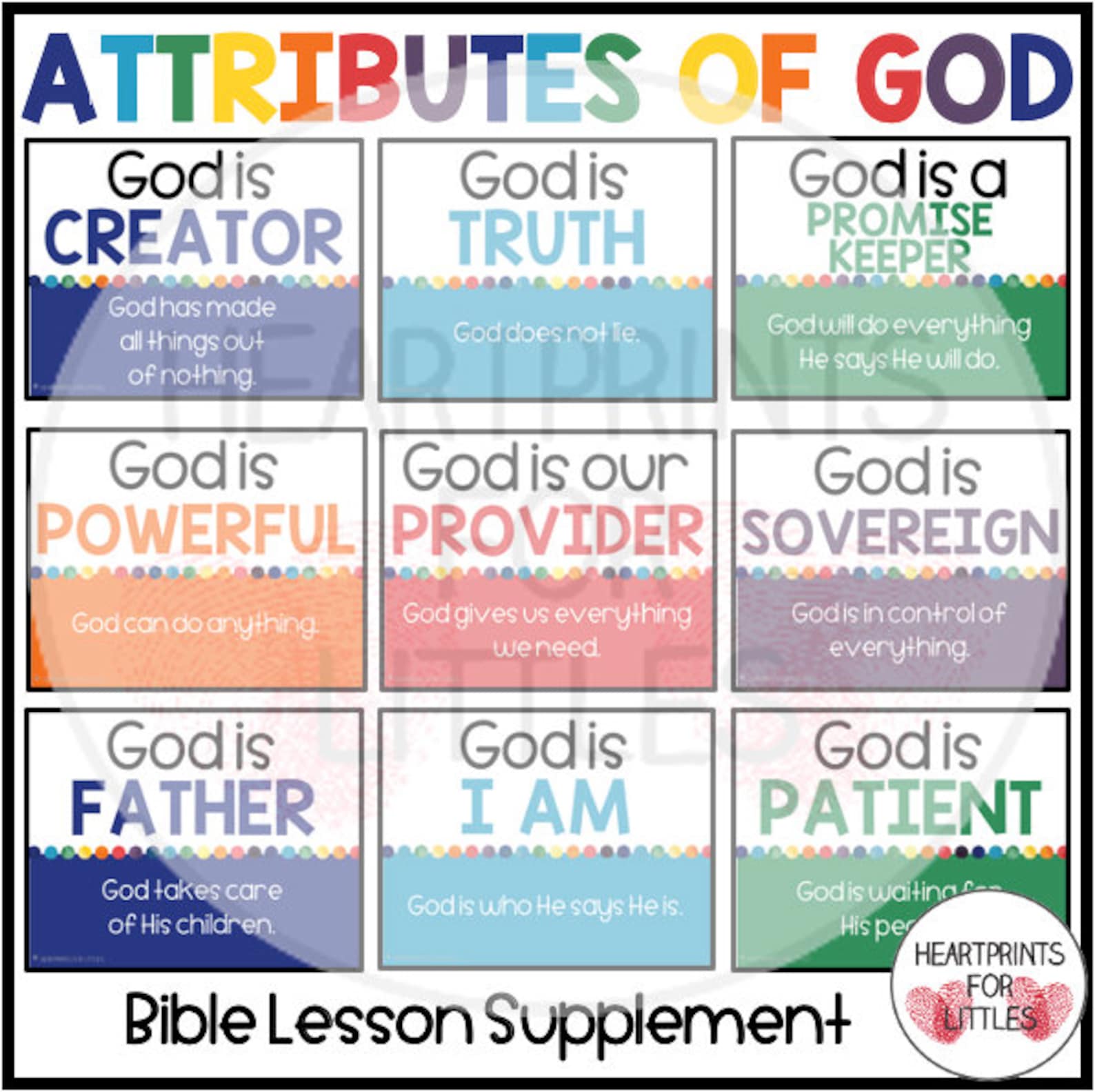 Attributes of God Posters, Names of God, Classroom Decorations, Sunday ...