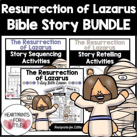 The Resurrection of Lazarus Bible Story Bundle, 5-day Bible Lesson ...
